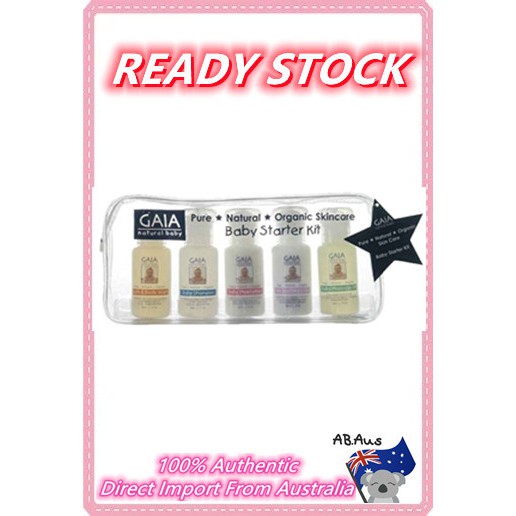 Gaia Natural Baby Starter Kit 5 x 50ml (Made in Australia) | Shopee ...