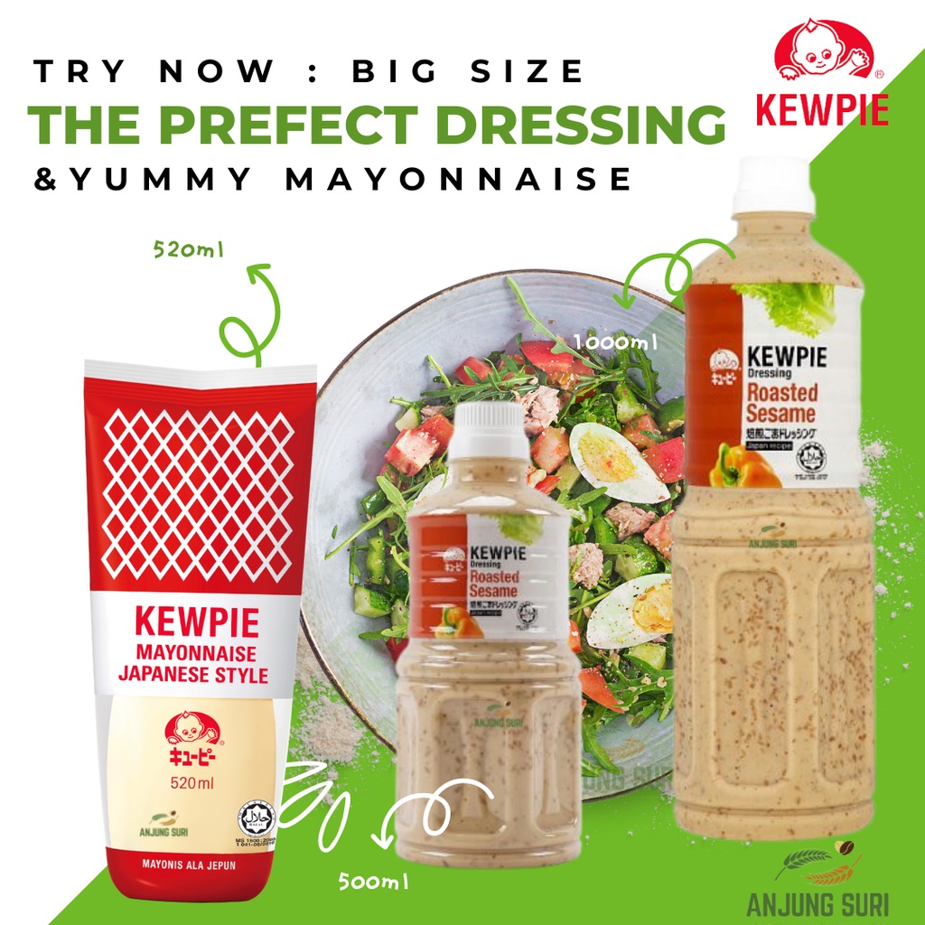 Kewpie Roasted Sesame Japanese Dressing 500ml / 1000ml Mayonie Style ...