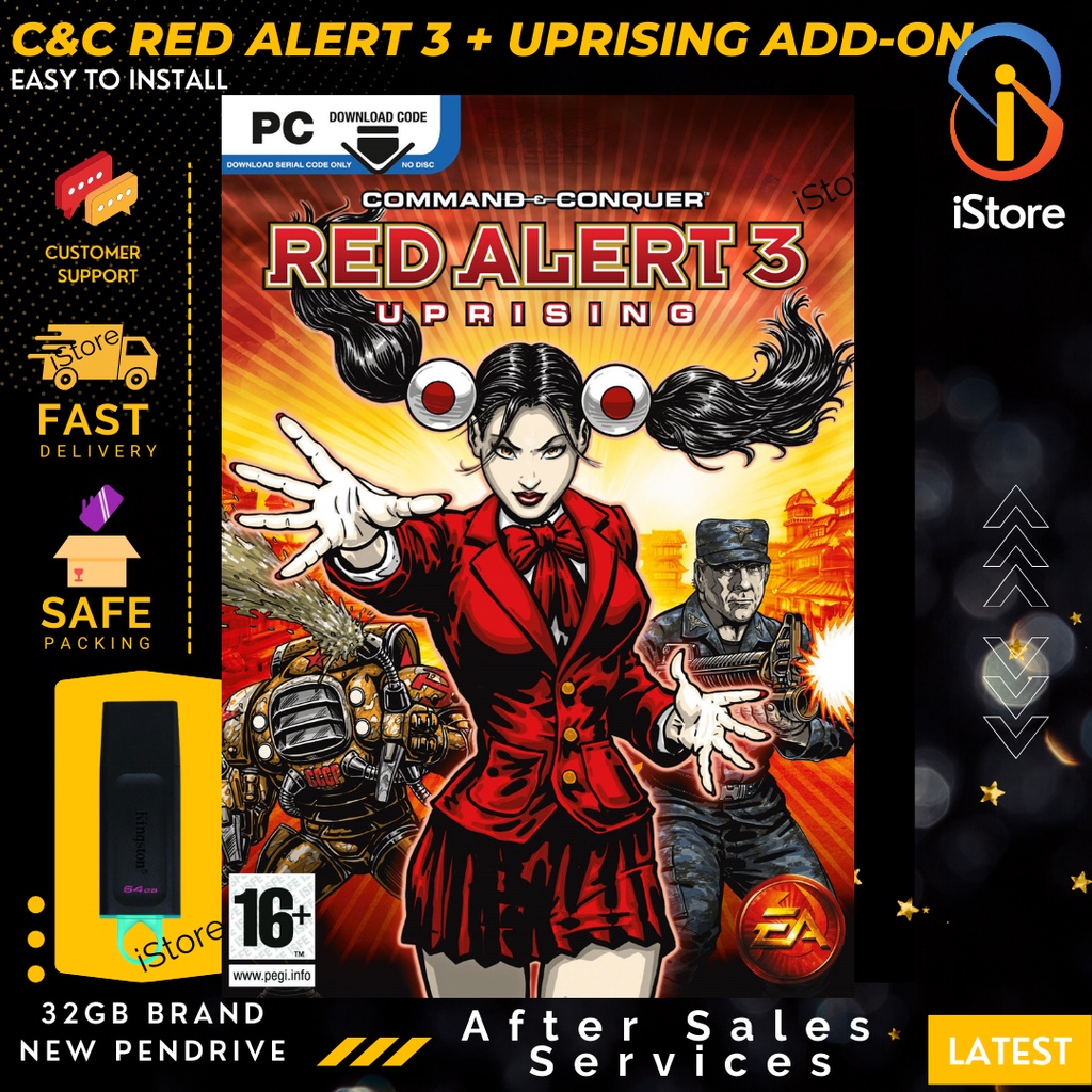 Command & Conquer Red Alert 3 [ Pc Game Pendrive ] + Uprising Add-on v1 ...