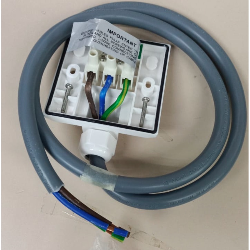 Alpha Splashproof Waterproof Water Heater Connector with Wire | Shopee ...