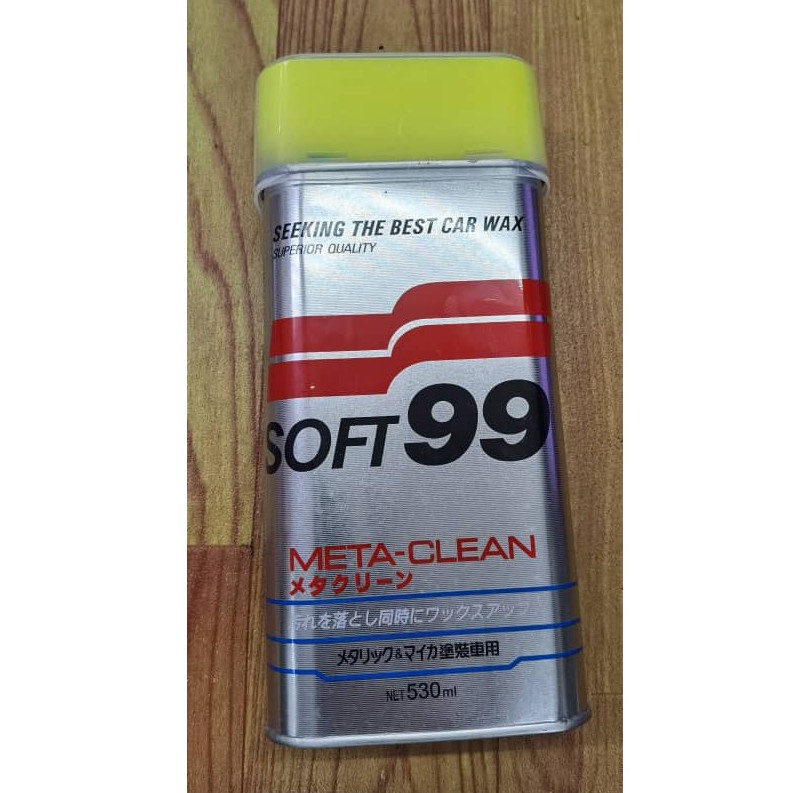 Soft 99 Cleaner & Polish Luster / Meta Clean Wax with Sponge 530 ml ...
