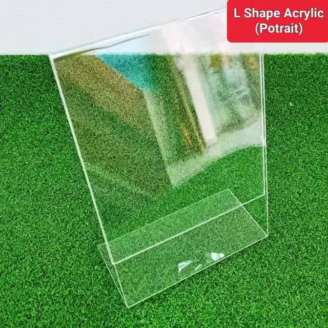 Acrylic Stand ( A4 A5 Size) Acrylic L-Shape Display Stand, L Shape ...