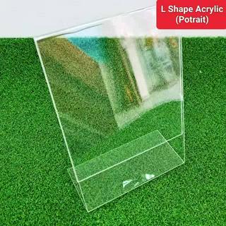 Acrylic Stand ( A4 A5 Size) Acrylic L-Shape Display Stand, L Shape ...