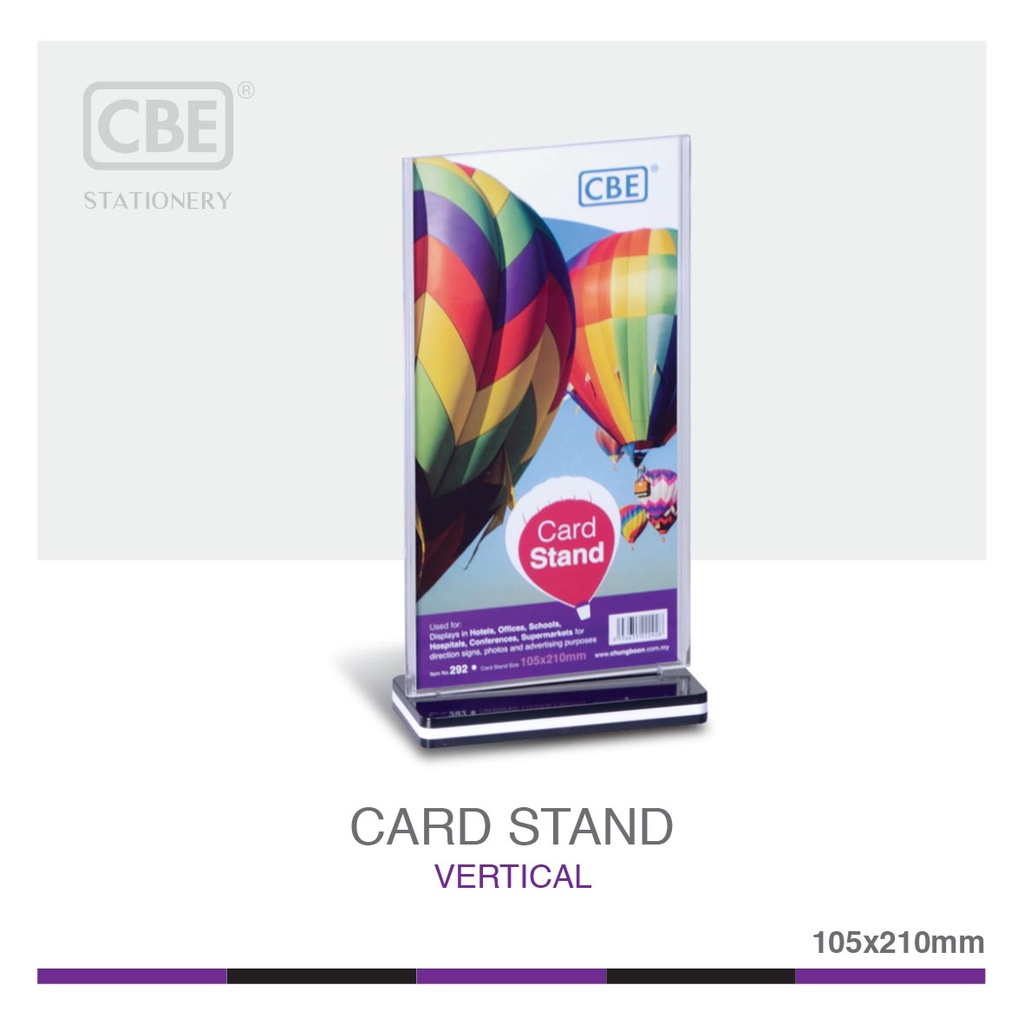 CBE T shape Acrylic Double-sided Display Stand Photo Frame Stand Menu ...