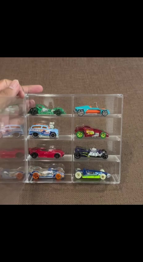 Hotwheels Rack Display with Wall Hanging Hole 1:64 Die Cast Acrylic ...