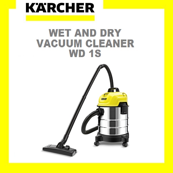 Karcher WD 1s Classic 1200W multi-purpose vacuum cleaner with stainless ...