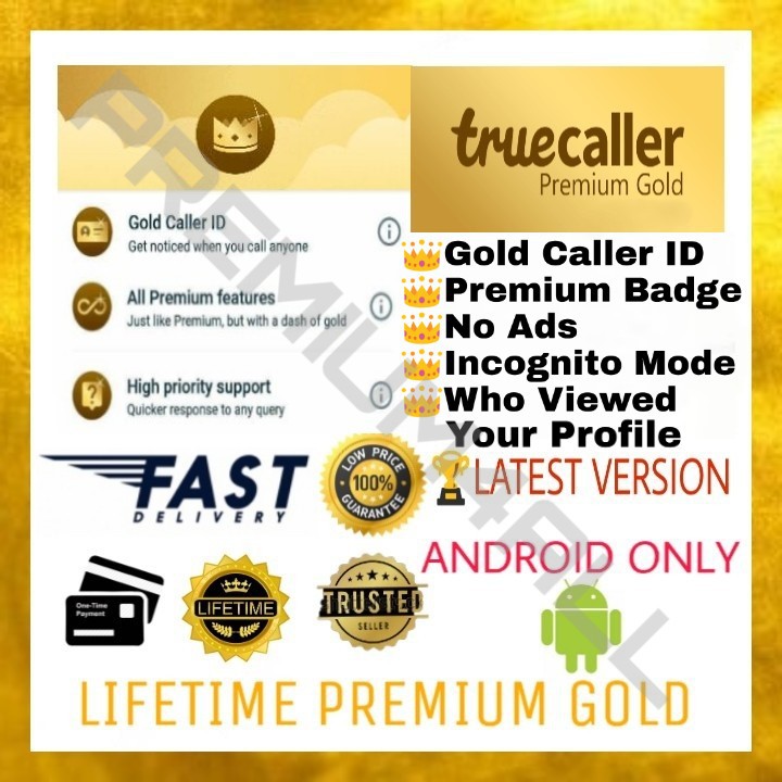 Truecaller Premium Gold 👑 [LIFETIME] No Ads Gold Badge&Caller ID ...