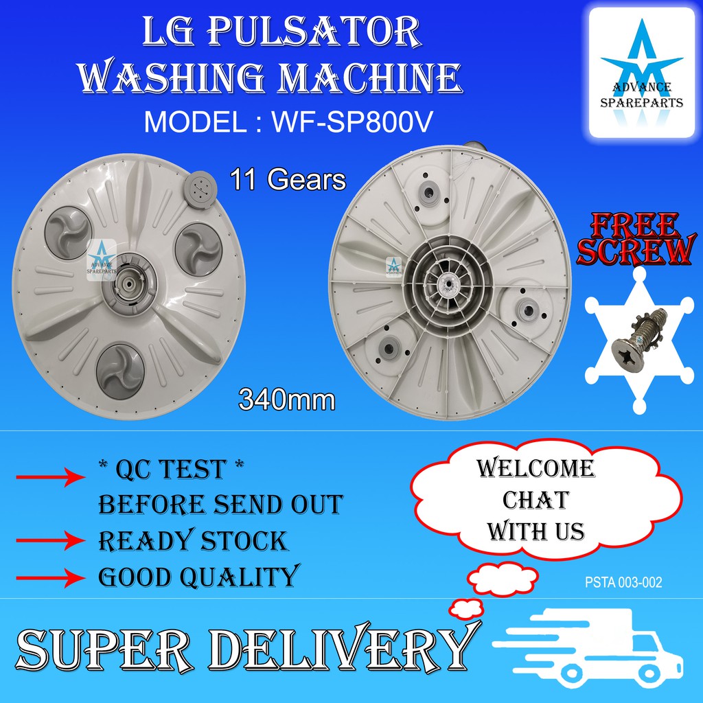 WASHING MACHINE LG PULSATOR WF-SP800V WF-T755 WF-CL700V WF-HF800GP WF ...