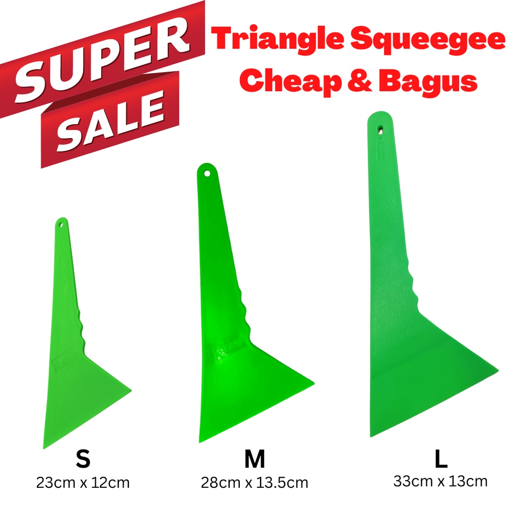 Tinted Installation Tool / Tinted Pasang Tool / Triangle Squeegee Green/for window film ...
