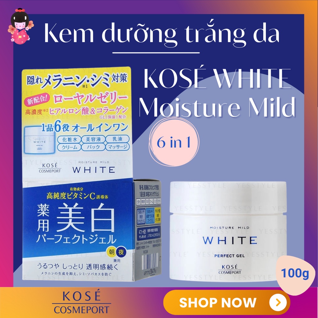 Kose White Moisture Mild Whitening Cream 100g [Domestic Japan] | Kose White Moisture Mild ...