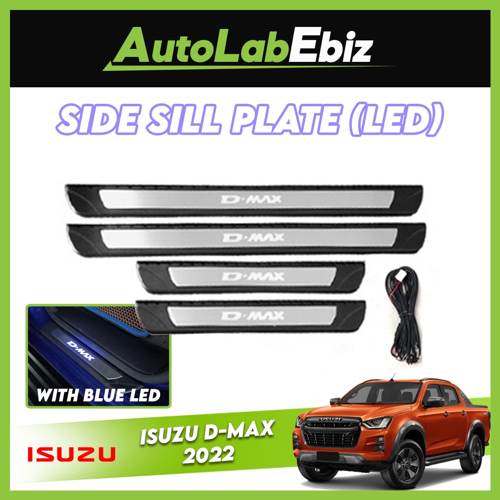 Isuzu DMax 2022 Side Steel Plate Door Side Sill Step BLUE LED | Shopee ...