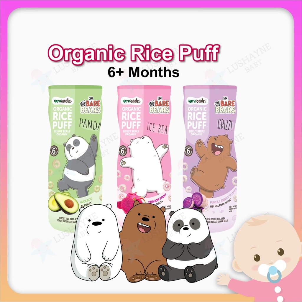 Natufoodies Organic Rice Puff 42g 6 Months Biscuit Baby Food Biskut ...