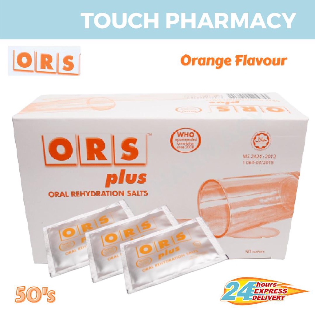 ORS Plus Oral Rehydration Salts 50's (Orange Flavour) | Shopee Malaysia