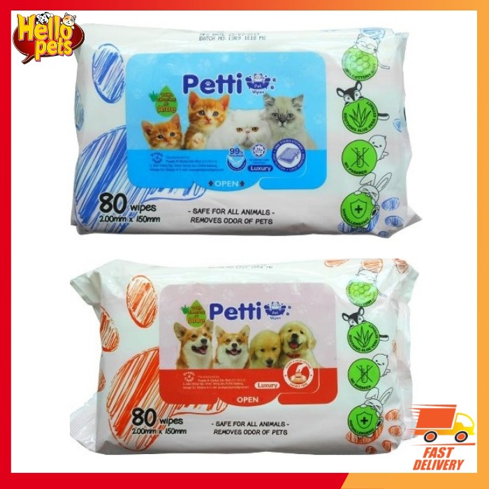 (PROMOTION)Petti Wipes with Aloe Vera 80's Cat & Dog | Shopee Malaysia