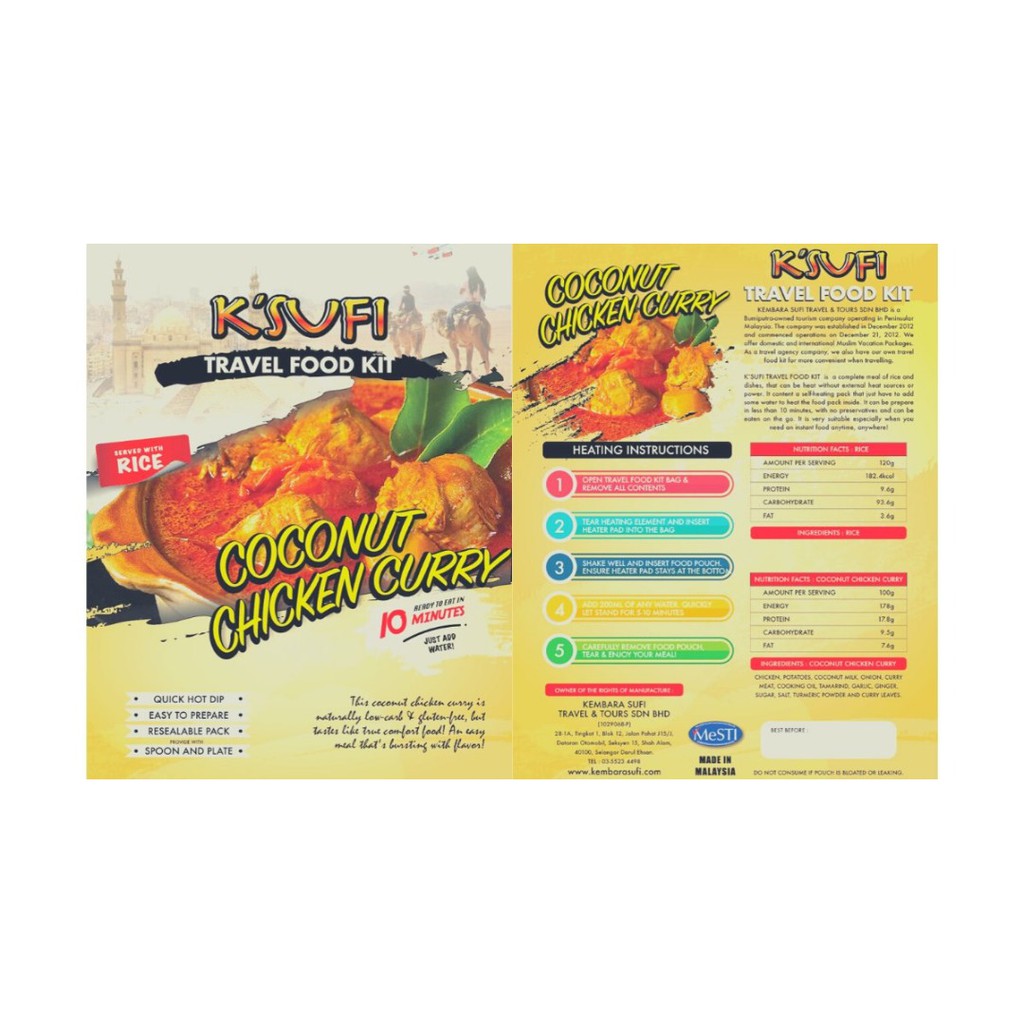 Travel Food Kit With Rice Set ( Kembara SUFI Meal Travel Food Kit ...