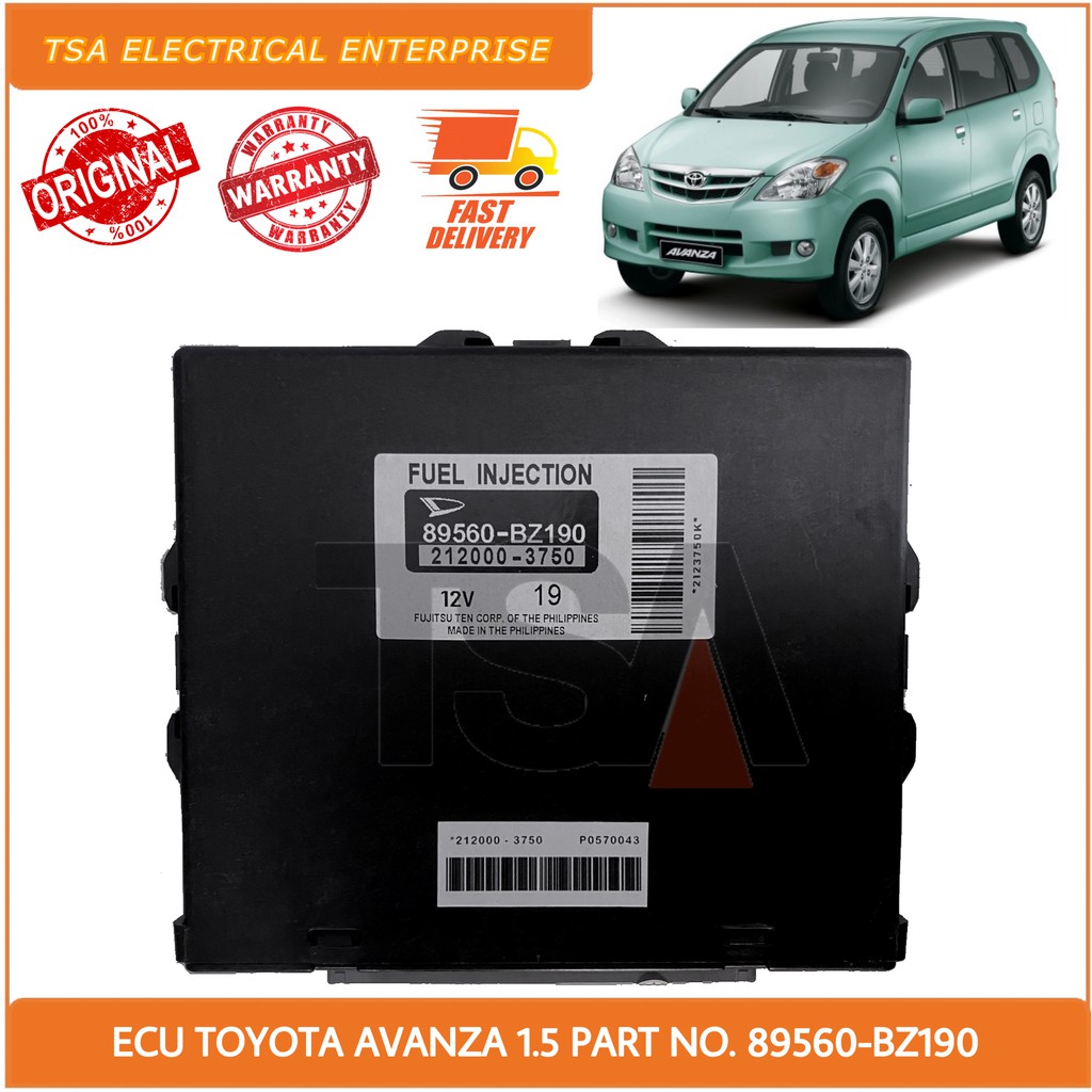 ECU TOYOYA AVANZA 1.5 - 89560-BZ190 DAIHATSU ENGINE CONTROL UNIT ...