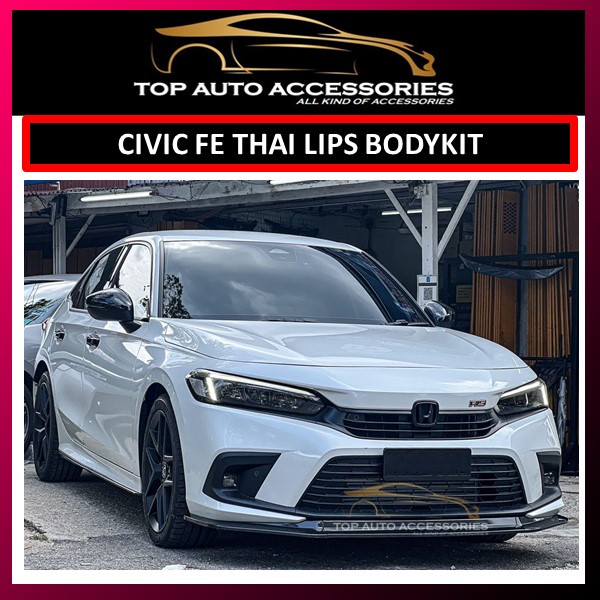 CIVIC FE 2022-2024 THAI LIPS BODYKIT GLOSSY BLACK / CARBON FIBER ...