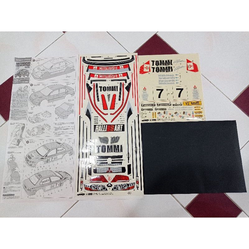 MITSUBISHI LANCER EVOLUTION TOMMI WRC RC STICKER BODY PARTS SET 1/10 ...
