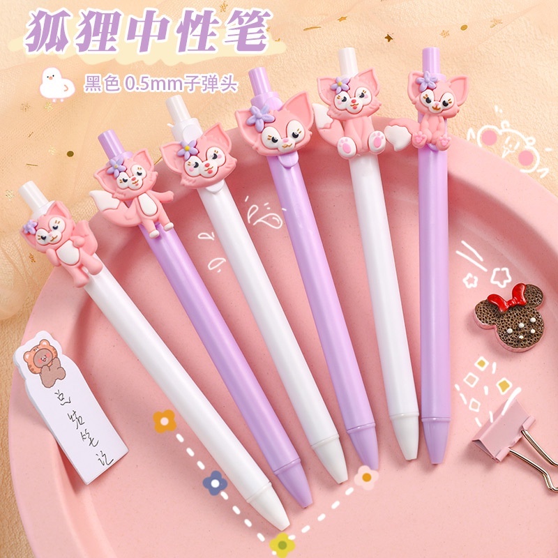 Animal Foxie Head Gel Pen Cute Cartoon Standing Sitting Foxie Gel Pen ...