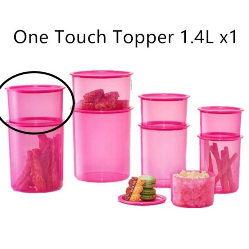 🔥READY STOCK🔥One Touch Canister Tupperware (1.2L/2L/3L/4.3L) Topper Junior 600ml/Topper Small ...