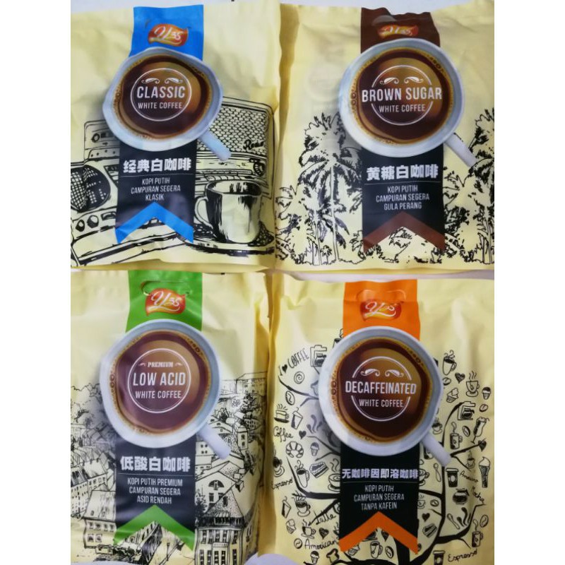 (Halal) YZS White Coffee Yes coffee 白咖啡 Kopi Putih Classic/Brown Sugar ...