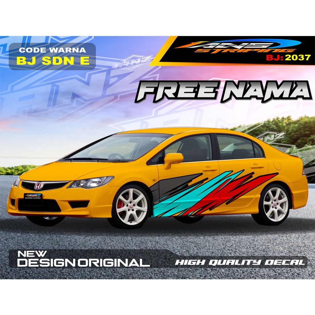 Starlite CAR DECAL STICKER / TOYOTA CAR SIDE BODY STICKER VARIATIONS ...