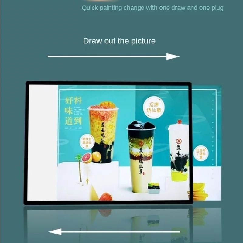 Light box price list menu LED luminous ordering card vertical ordering ...