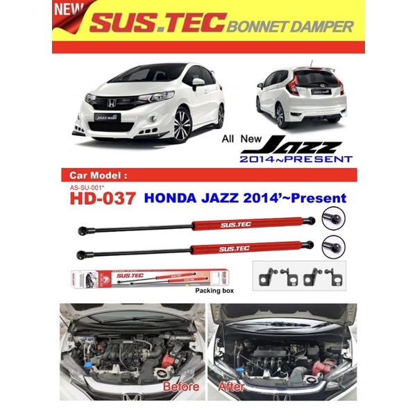 Honda jazz gk gk5 2014 - 2019 front bonnet absorber damper strut ...