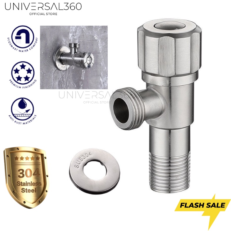 304 Stainless Steel Faucet Triangle Valve Modern Water Inlet Angle ...