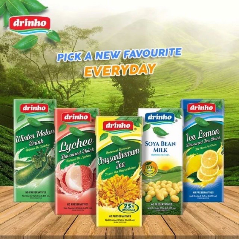 Drinho Pack Drinks 250ml x 6’s / 1L (Assorted) | Shopee Malaysia