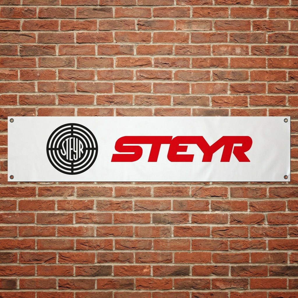 Steyr Banner Garage Workshop Metal Tin Sign Hunting Tractor Farming ...