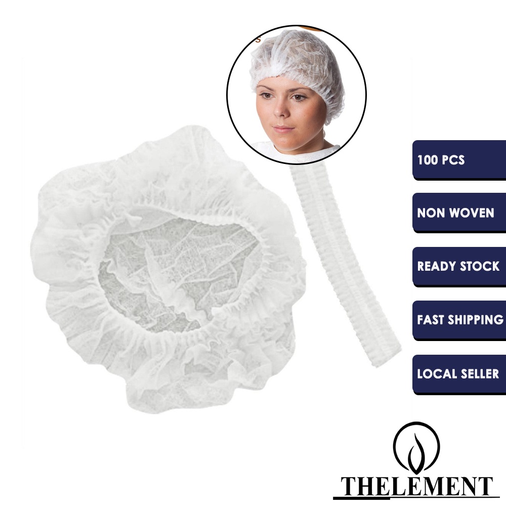 100pcs Disposable Hair Net / Hair Cover White Ready Stock in Malaysia ...
