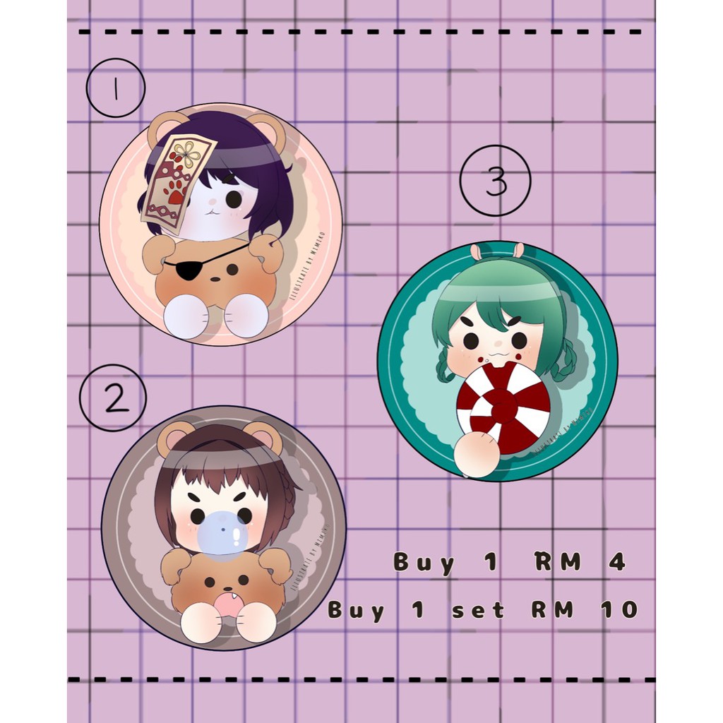 Cute Anime Mimiko Edition Buttons Badges 58mm Chibi | Shopee Malaysia