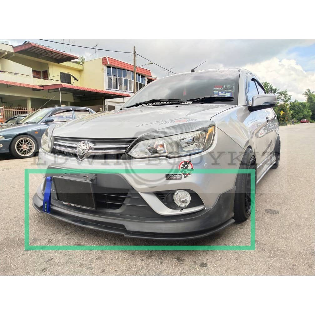 Saga VVT 2016 R3 Front Skirt Pu Bodykit Depan Skirt Lip Pu material ...