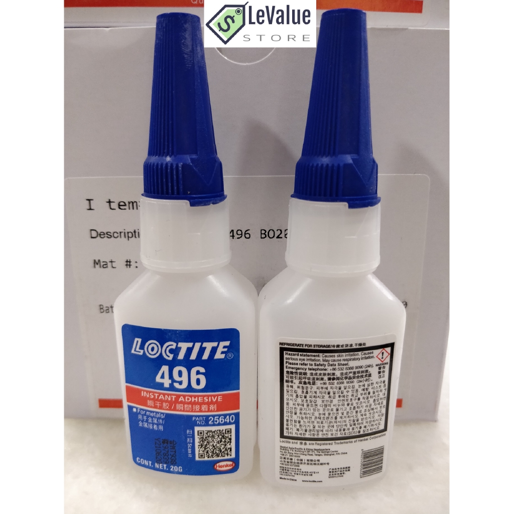 LOCTITE 496 Metal Bonder Instant Adhesive 20g with QR Code - 25640 ...