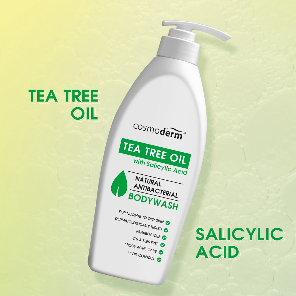 Cosmoderm Tea Tree Oil with Salicylic Acid Bodywash 500ml | Shopee Malaysia