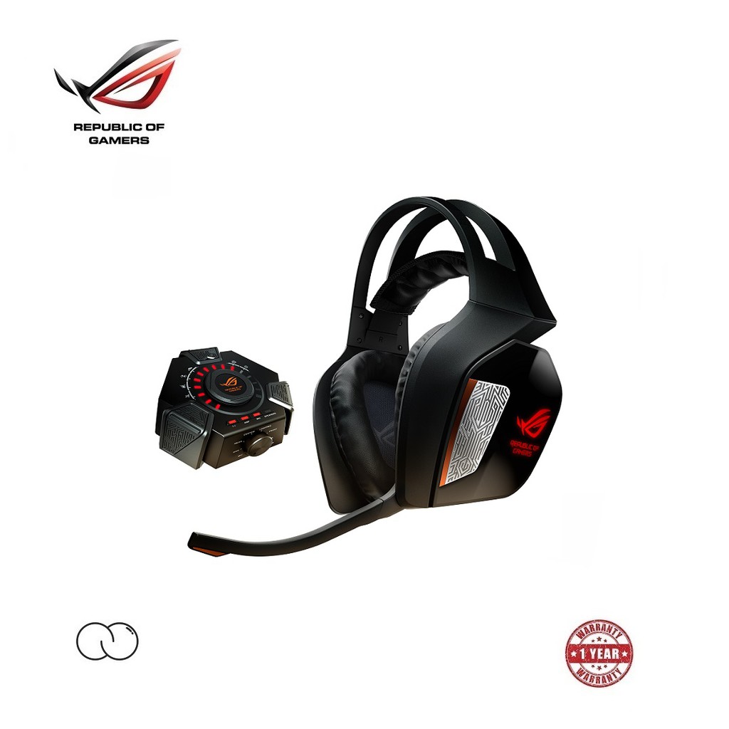 ASUS ROG CENTURION TRUE 7.1 OVER-EAR GAMING HEADSET / USB Audio Station ...