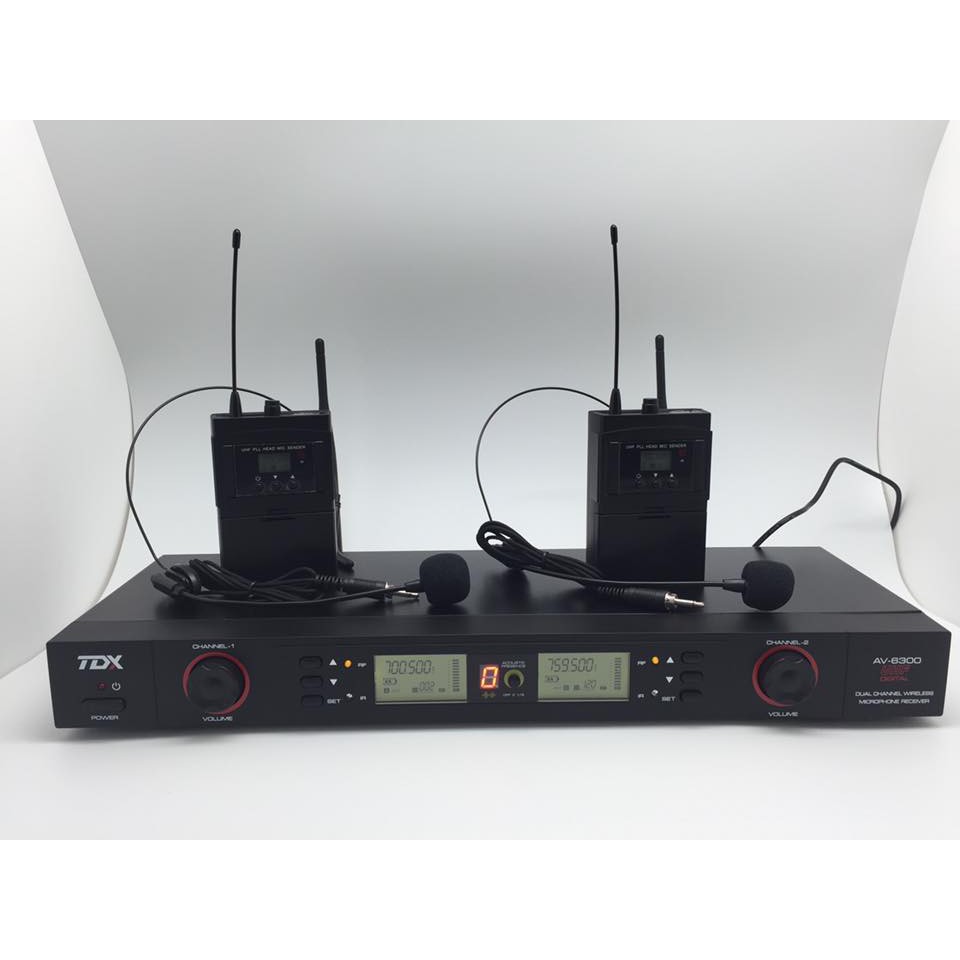 TDX AV-6300/C UHF Multi-Channel Wireless Microphone Set (Bodypack with ...