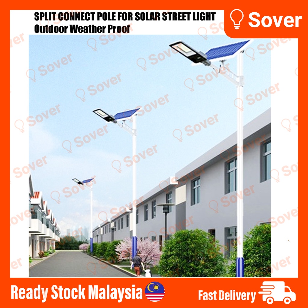 Project Lamp Pole Heavy Duty 5,6,7 Meter Split Light Pole for Solar ...
