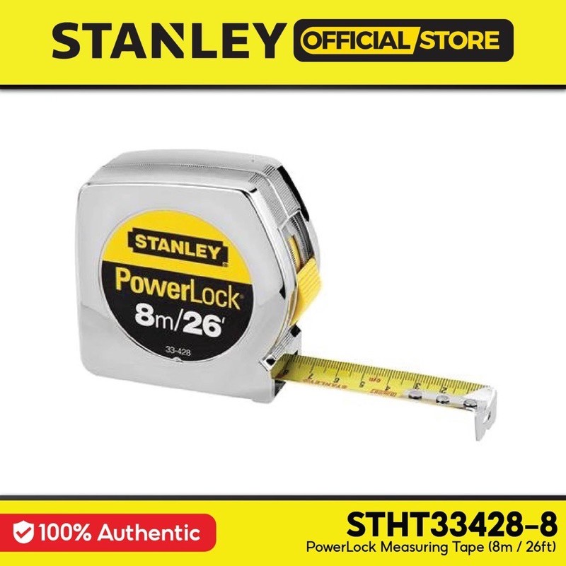 Stanley STHT33428-8 Power Lock Measuring Tape (8m / 26ft) | Shopee Malaysia