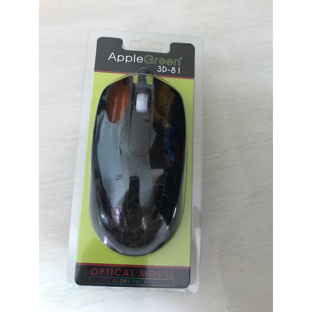 APPLE GREEN GAMING MOUSE 3D-81 With 7 Colors Backlight | Shopee Malaysia