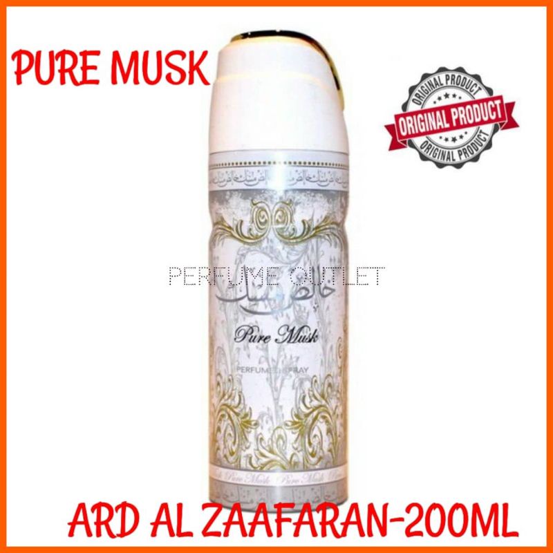 Pure musk Arabic Perfume Deodorant Body Spray 200 ml by ard al zaafran ...