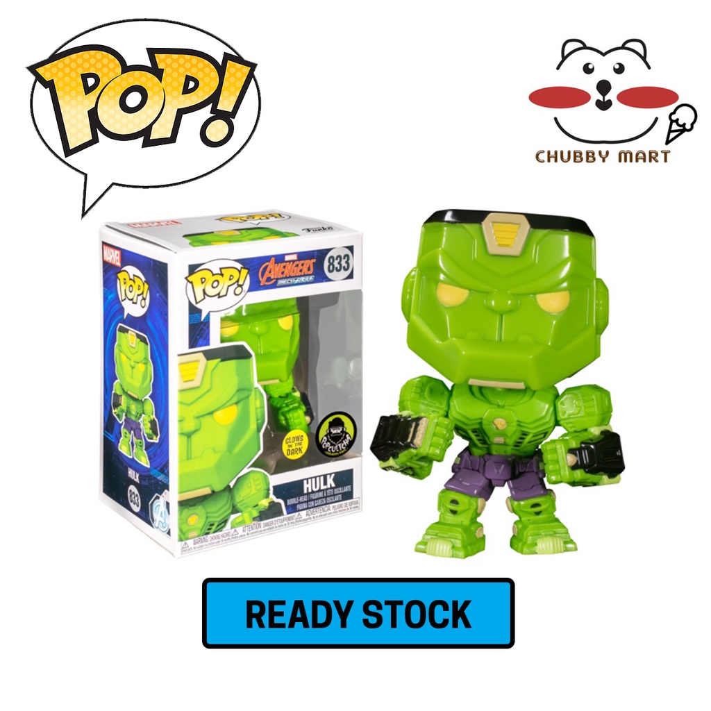 【Ready Stock】Funko Pop! Marvel MechStrike - Hulk #833 GITD 100% Genuine ...