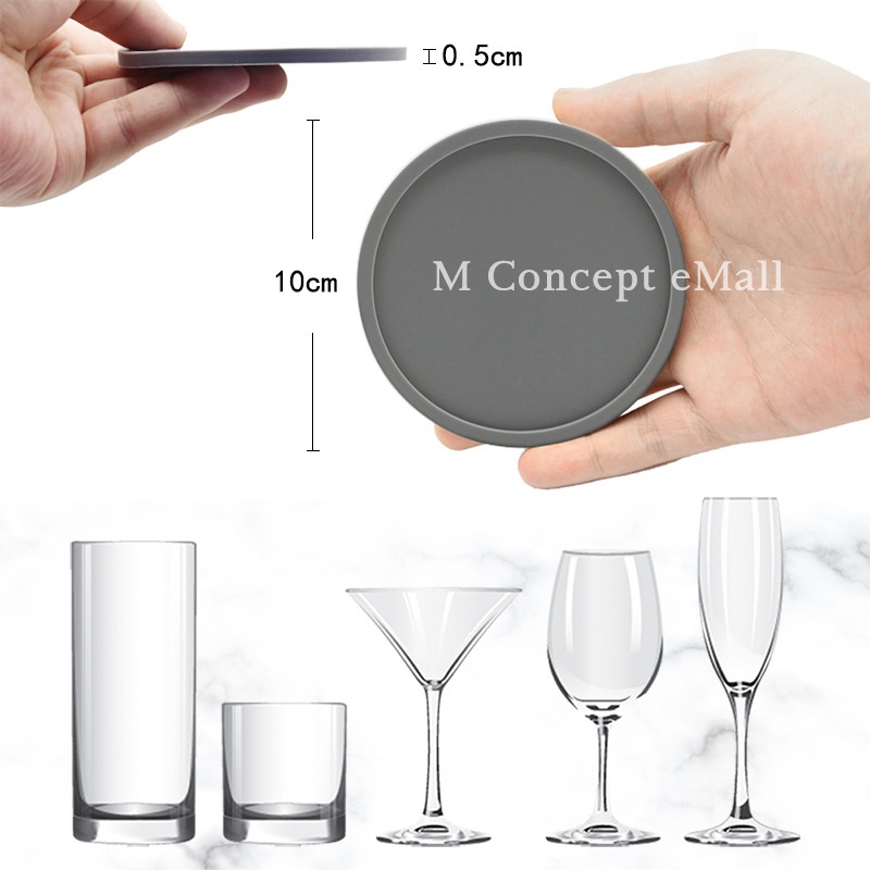 M Concept Alas Cawan Lapik Silicone Cup Coaster Round Rubber Mat Glass ...