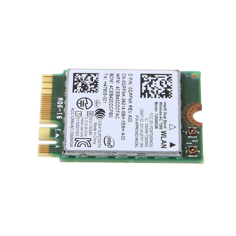 Dell Intel Dual Band Wireless-AC 7260 7260NGW NGFF M.2 Bluetooth WiFi Network Card | Shopee Malaysia