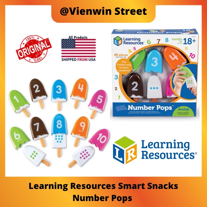 Learning Resources Smart Snacks Number Pops- Age 18+ months, Math Games ...