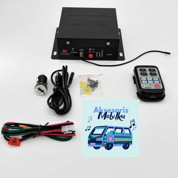 Toa POLICE Ts-200 Chrome Car Toa Set and Universal SA660 Wireless Amp ...