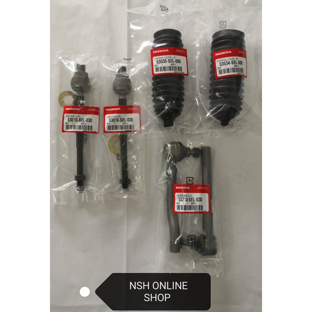 Tie Rod End+Rack End+Steering Boot Cover (Honda Oem) for Honda City SEL Jazz SAA 2003-2007 Year ...