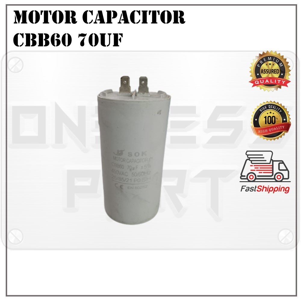 70UF Capacitors CBB60 70UF 450V Motor Air Compressor Start capacitor ...