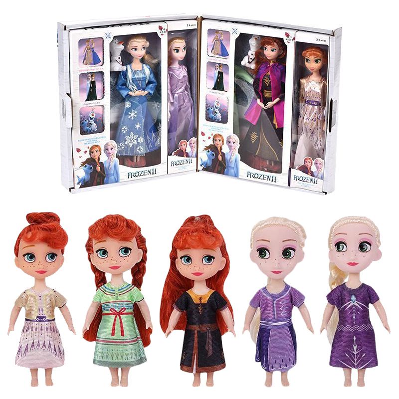 6pcs/Set Disney Frozen 2 Anna Elsa Princess Action Figures Toy Girl ...
